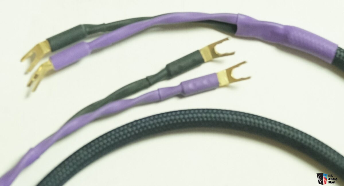 Audio Art Cable Copper Cryo speaker wire pair 2 meters Excellent spade ...