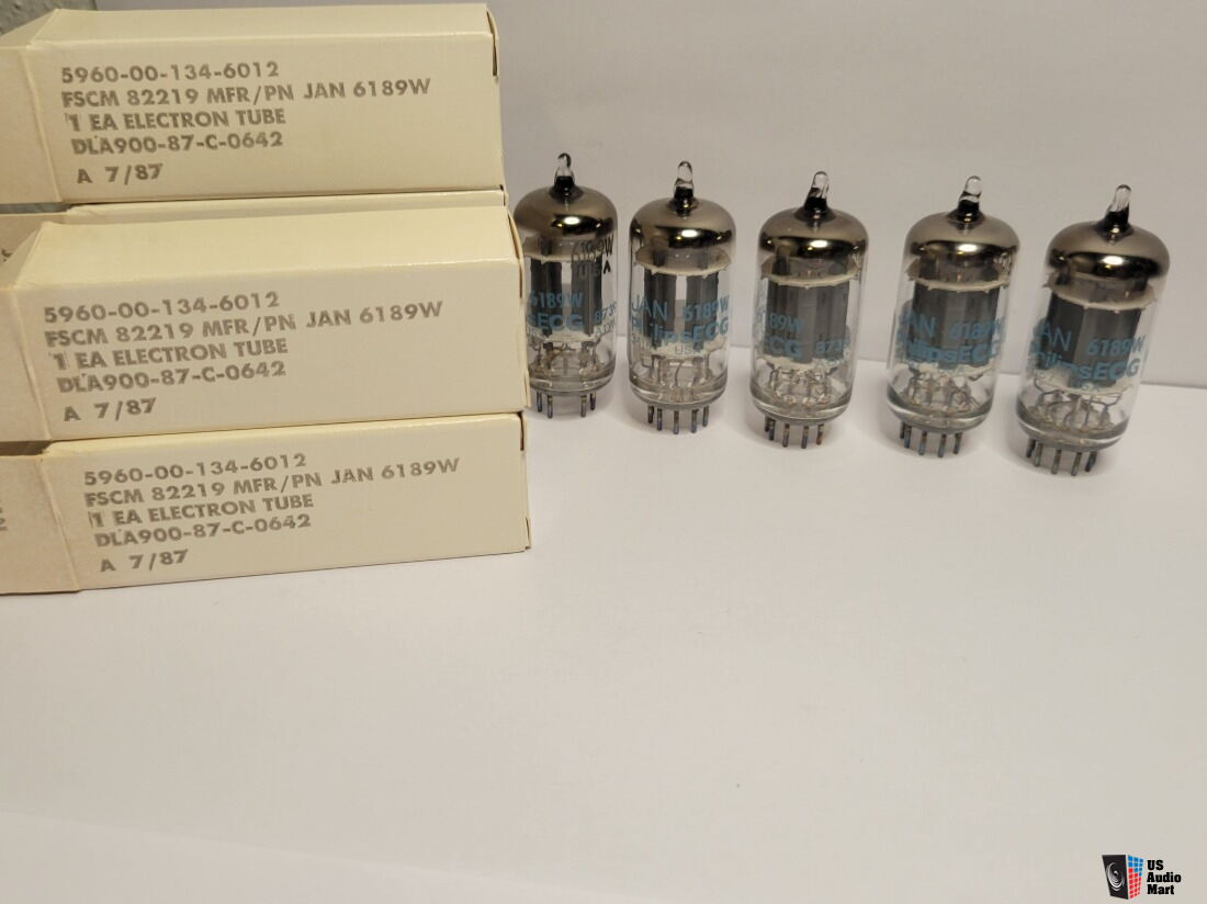Jan Phillips (Sylvania made) 6189w (12au7) Full Sleeve (5) NOS Test ...