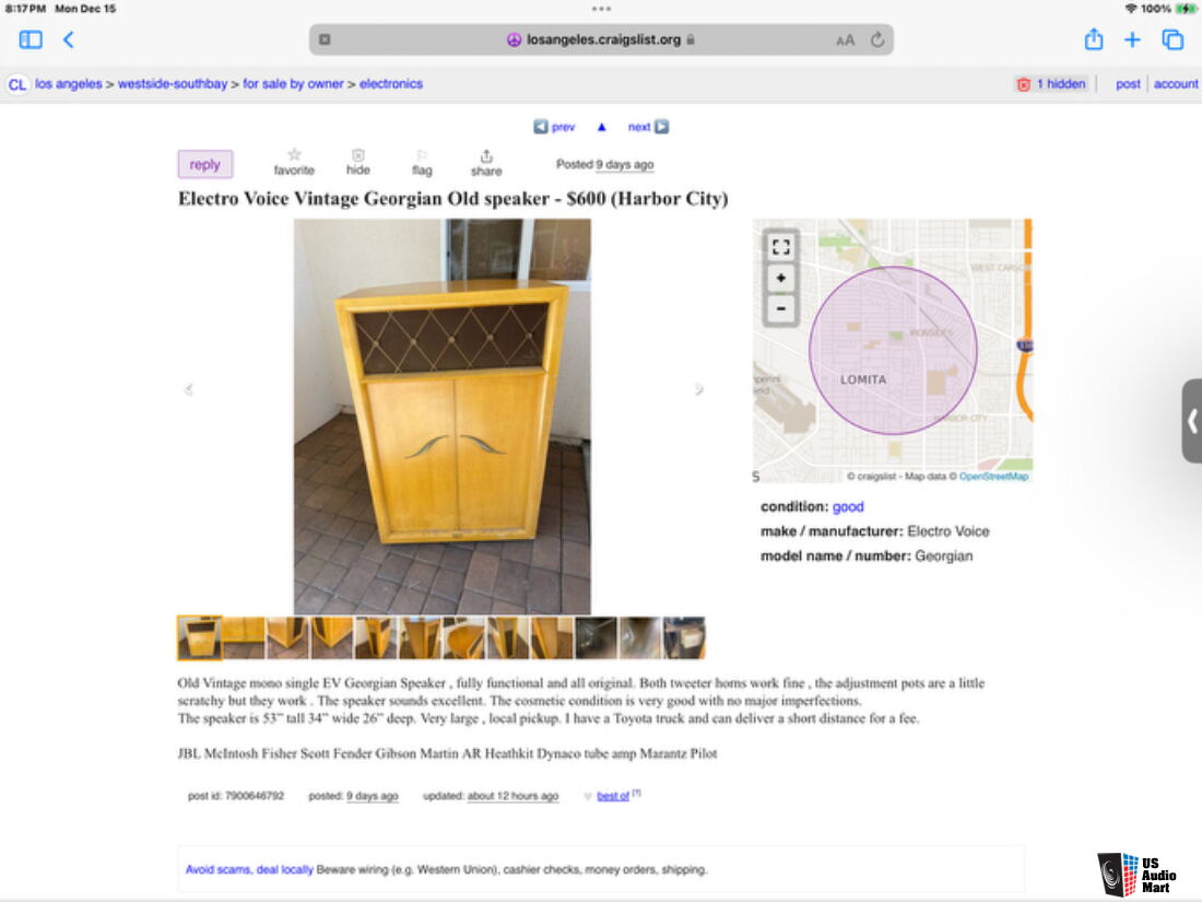 EV GEORGIAN 4 single speaker looking to buy one please let me know For ...