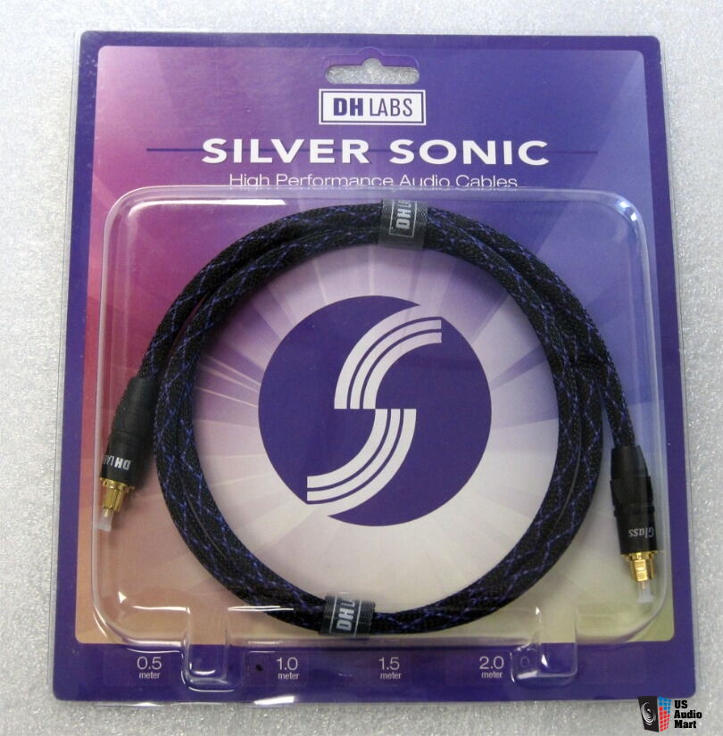 DH Labs Silver Sonic Glass Master Toslink 1 meter Glass Optical Cable ...