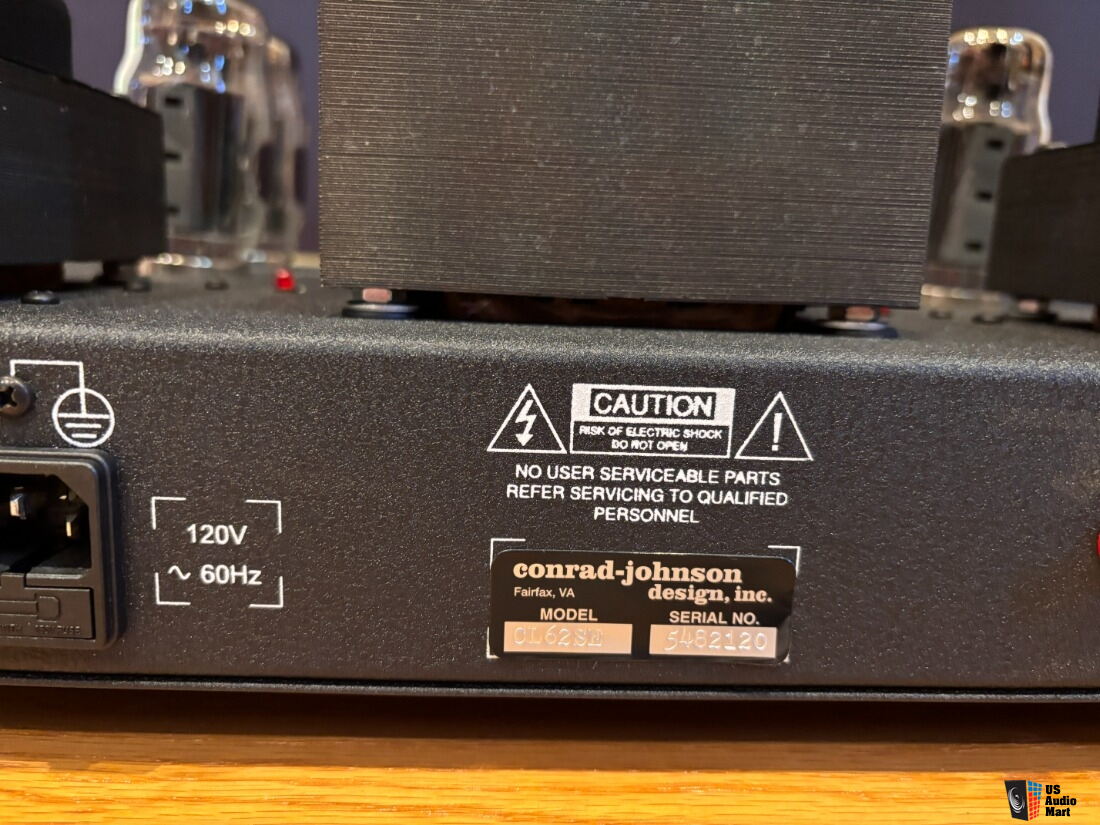 Conrad Johnson Classic 62SE tube amplifier - mint customer trade-in ...