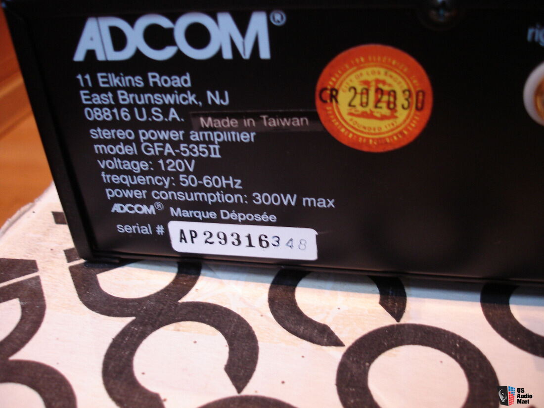Adcom GFA-535 II with Original Packaging - Excellent Photo #6009295 ...