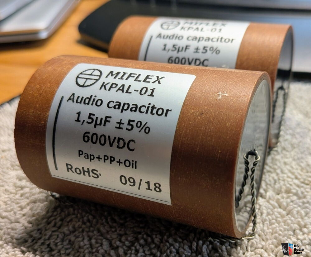 MIFLEX 600V KPAL-01 1.5uF Capacitors - Pair For Sale - Canuck Audio Mart
