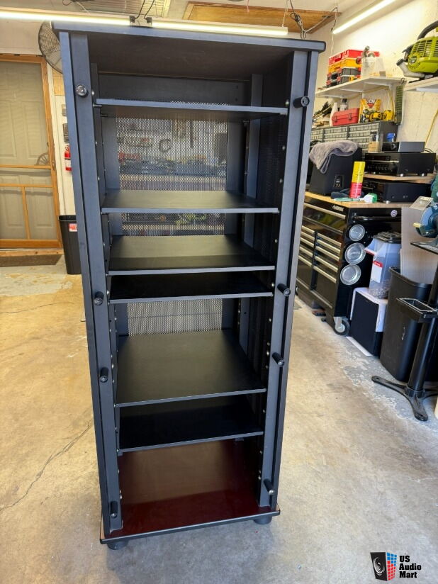 Studio Tech U60 AV Cabinet American Cherry /Black w 6 Adjustable ...