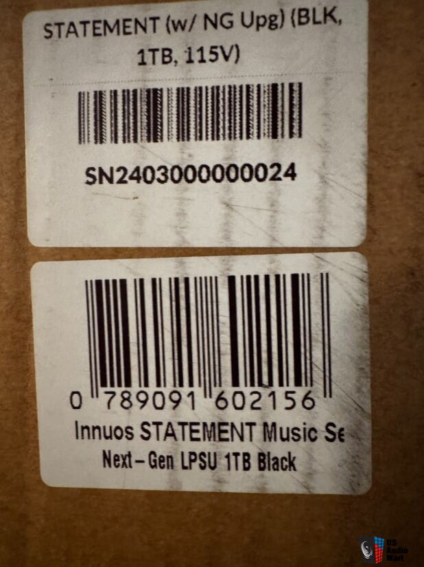 Innuos Statement Next-Gen 1tb Black, Ex-Demo Photo #6033521 - US Audio Mart