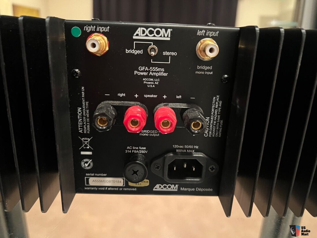 Adcom GFA-555MS Power Amplifier (Pair Available) (Current 2026 Model ...