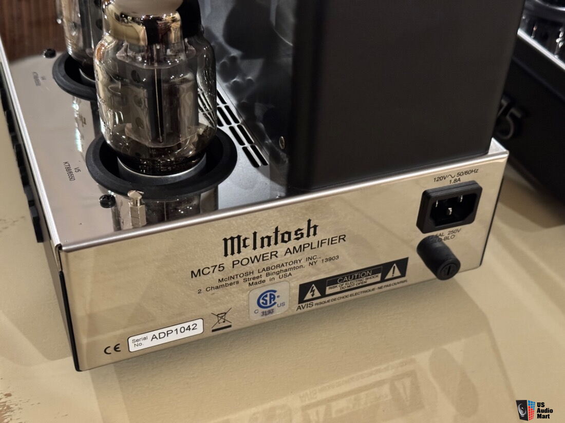 McIntosh MC75 mkIII 75wpc Monoblock Tube Amplifier Set Photo #6041625 ...