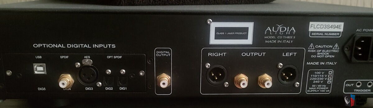 AUDIA FLIGHT FL CD THREE S CD Player ***Excellent Condition Photo ...