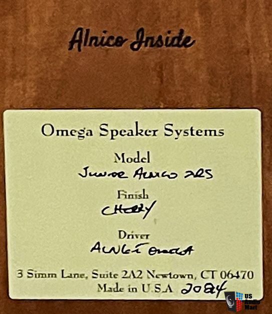 pair Omega Junior AlNiCo XRS omega speakers in cherry, near mint, will ...
