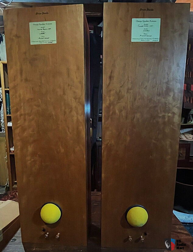 pair Omega Junior AlNiCo XRS omega speakers in cherry, near mint, will ...