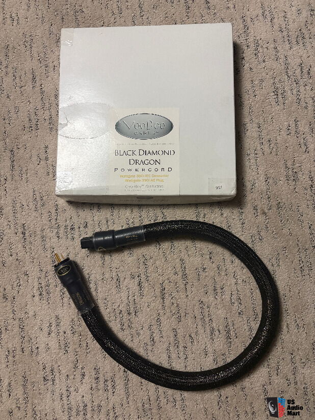 Voodoo Cables Black Diamond Dragon 20a AC Power Cord, 1M For Sale - US ...