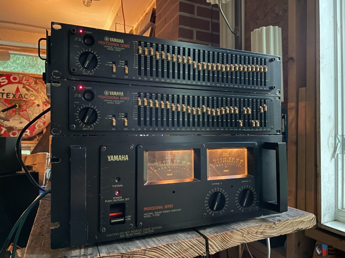 Yamaha P2200 Amplifier + (2) Q1027 Professional Series Vintage 1970s Hi ...