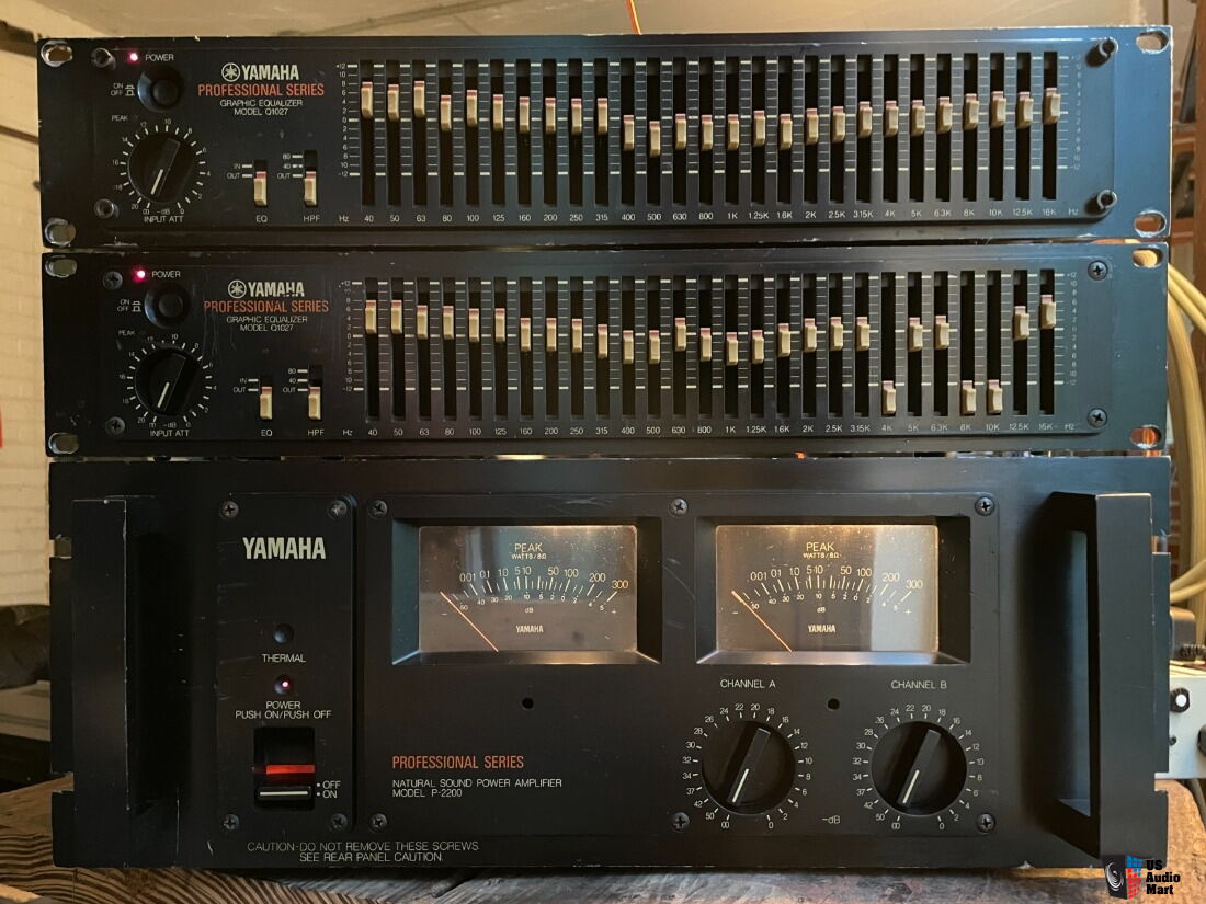 Yamaha P2200 Amplifier + (2) Q1027 Professional Series Vintage 1970s Hi ...