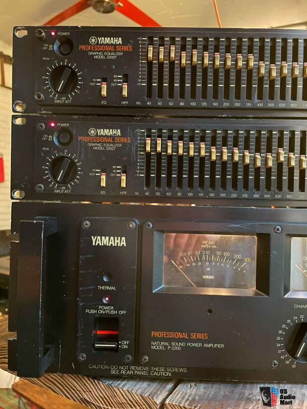 Yamaha P2200 Amplifier + (2) Q1027 Professional Series Vintage 1970s Hi ...