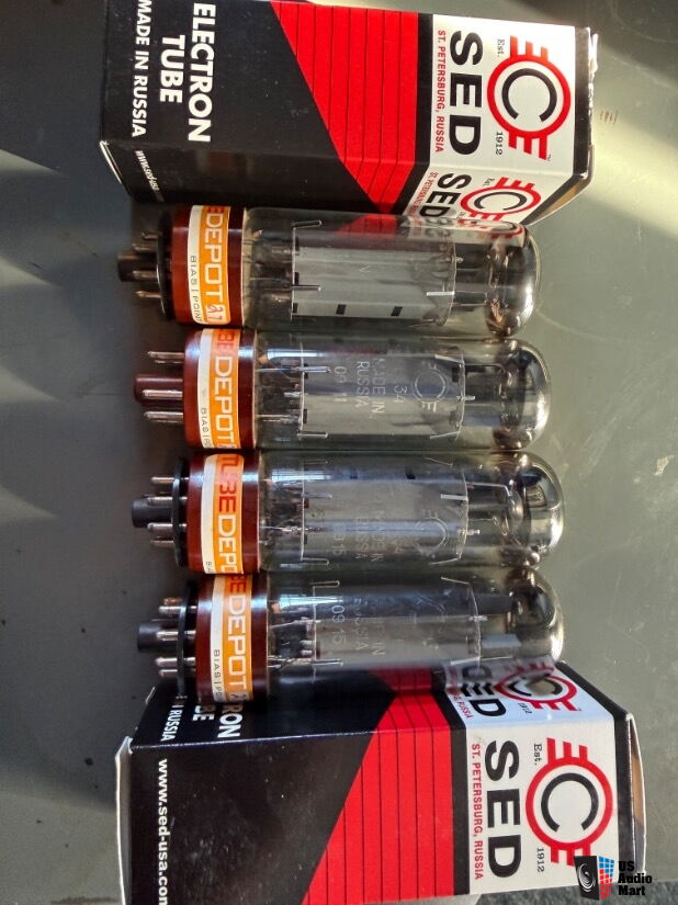 Matched Quad NOS SED Winged C EL34 Vacuum Tubes - Test VERY Strong ...