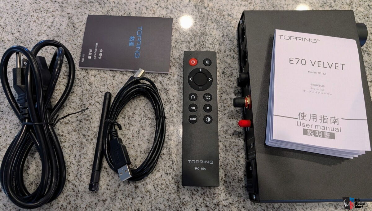 topping E70 Velvet Black (AK4191 AK4499EX USB DAC XMOS XU316 Bluetooth ...