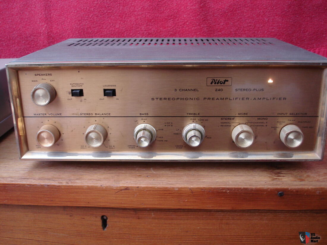 Pilot Model 240, vintage integrated EL84 amplifier, circuit modded to ...