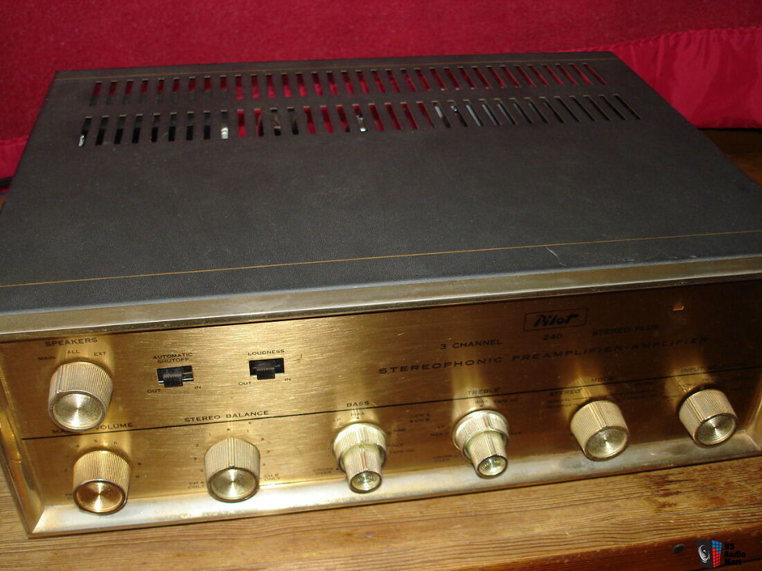 Pilot Model 240, vintage integrated EL84 amplifier, circuit modded to ...