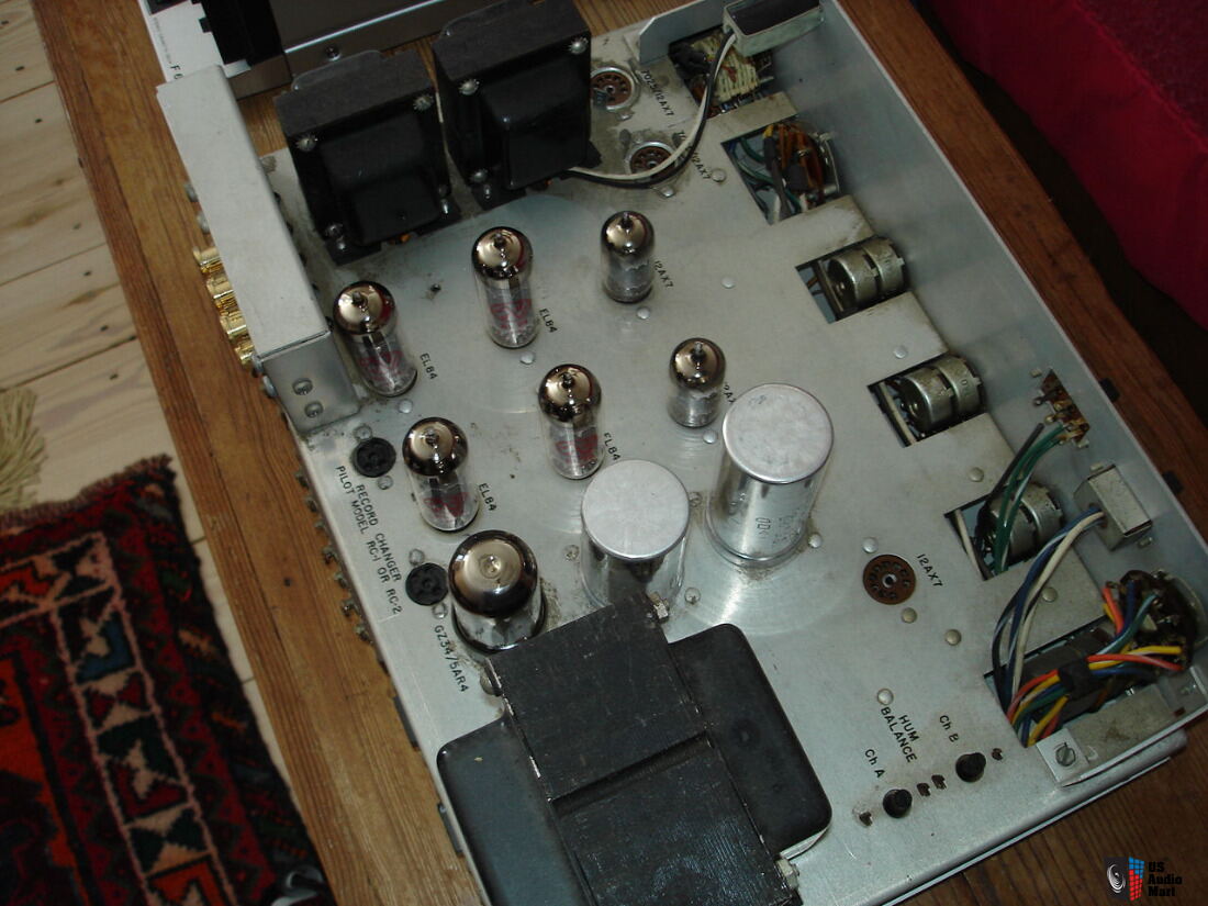 Pilot Model 240, vintage integrated EL84 amplifier, circuit modded to ...
