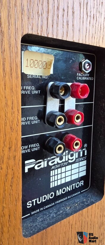 Paradigm Studio Monitor, sequential pair, seriel numbers 100002 and ...