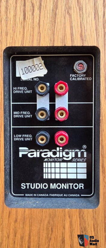 Paradigm Studio Monitor, sequential pair, seriel numbers 100002 and ...