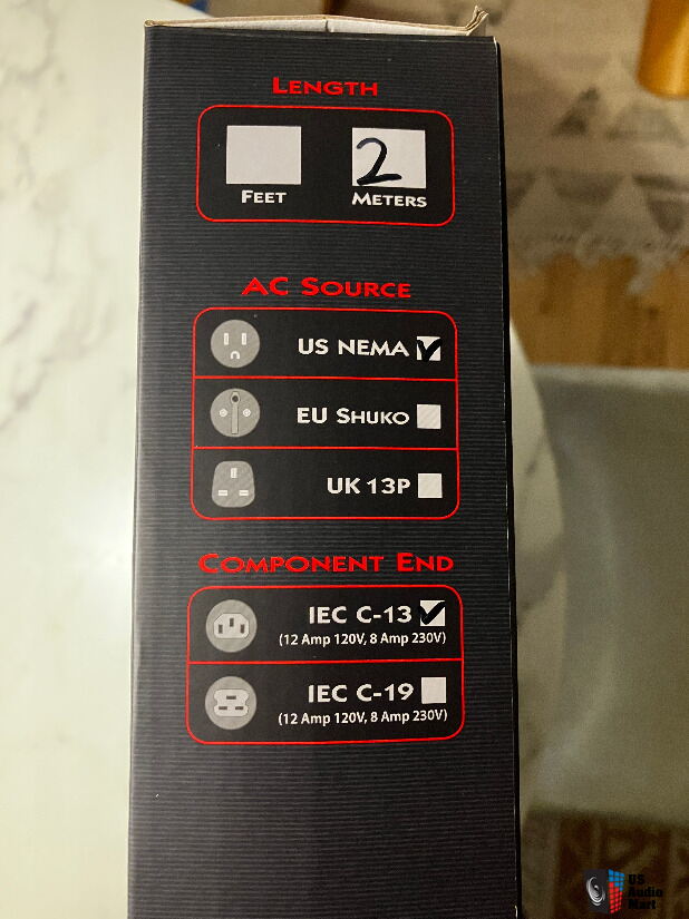 AudioQuest Hurricane Source (Braided) Power Cable 15 amp. 2 meter Photo ...