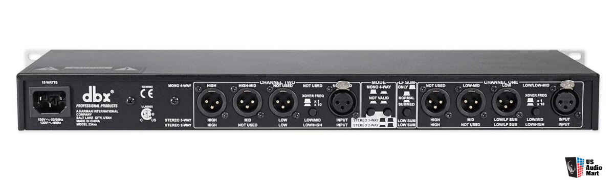 DBX 234XS Professional 2/3/4-Way Crossover w/ 3x 20ft XLR Cables Photo ...