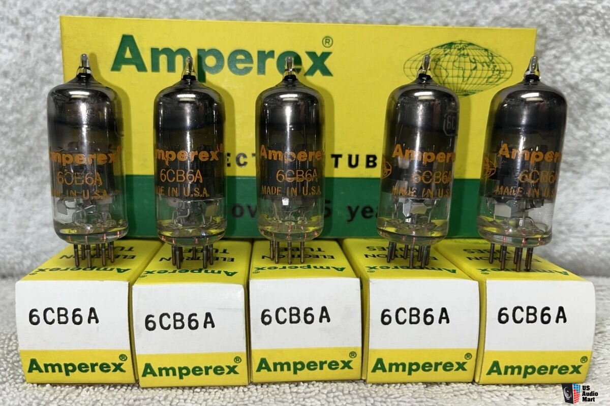 Amperex 6CB6A NOS sleeve of 5 NOS tubes, sub for 6AK5 in Fosi GR-70 ...