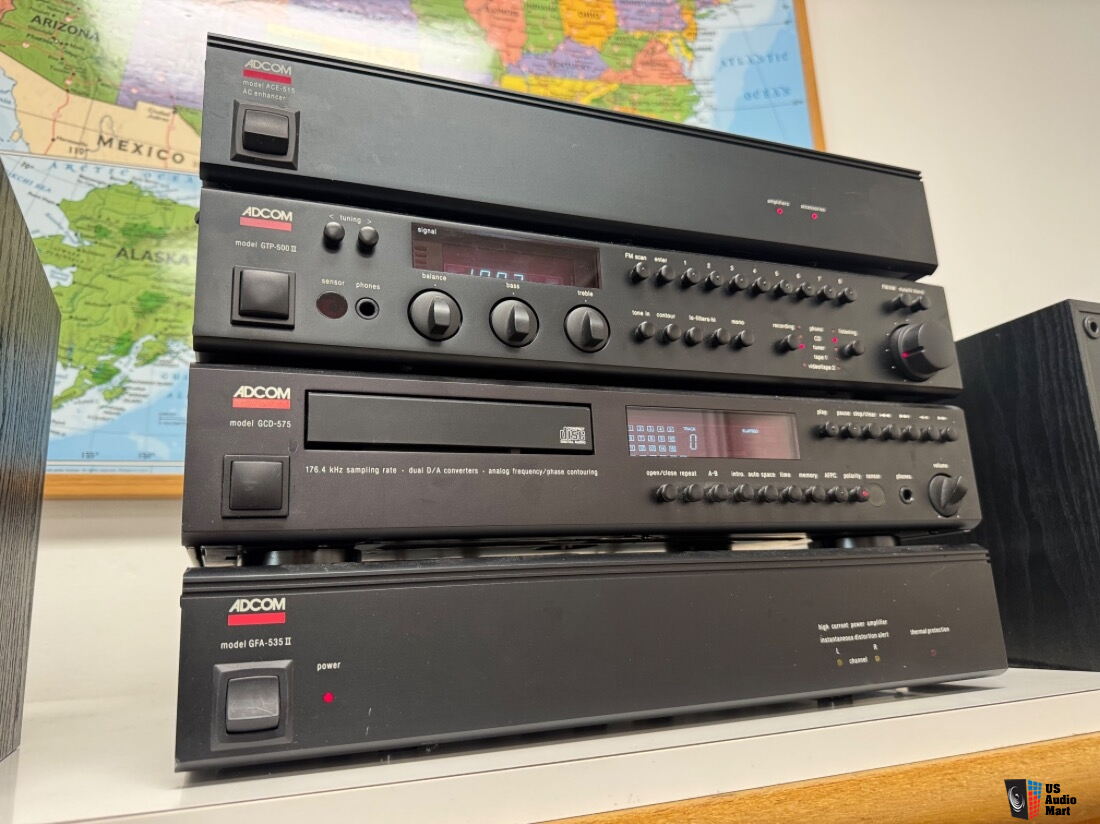Complete Adcom system: GTP-500 II, GFA-535 II, GCD-575, ACE-515, $1,630 ...