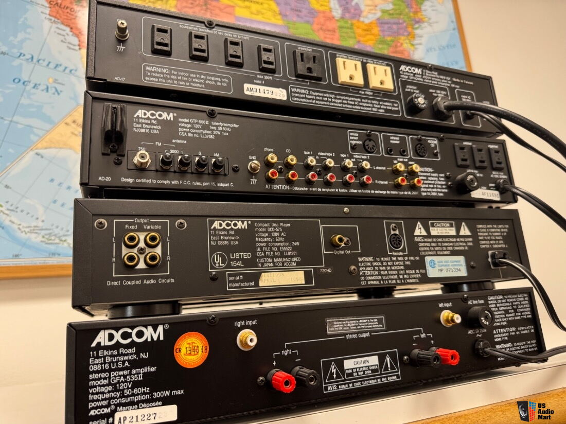 Complete Adcom system: GTP-500 II, GFA-535 II, GCD-575, ACE-515, $1,630 ...