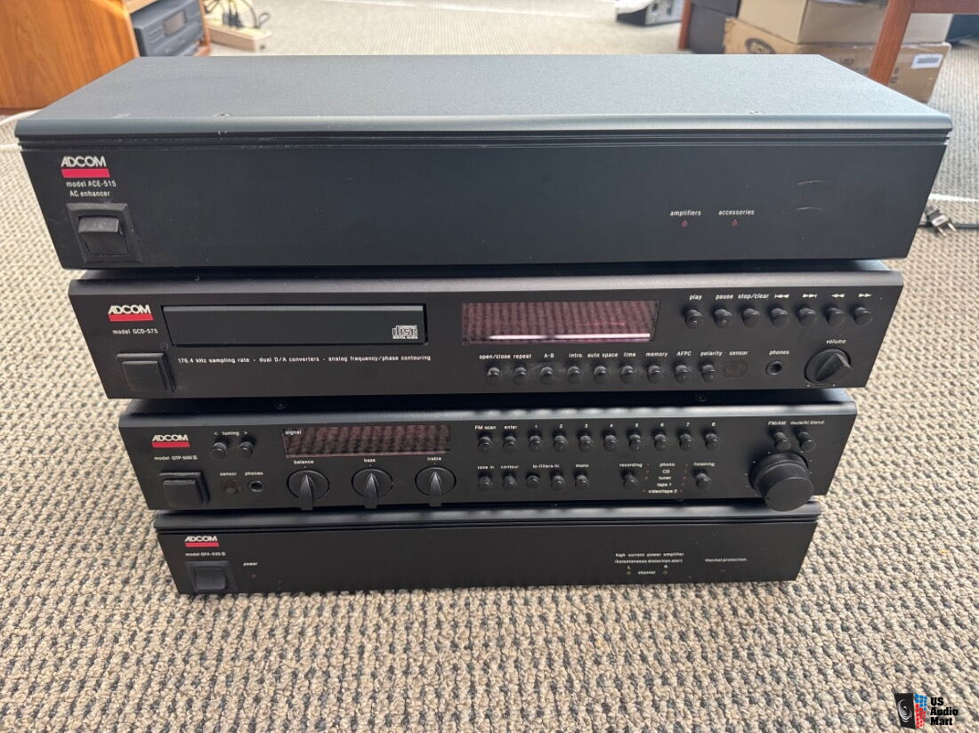 Complete Adcom system: GTP-500 II, GFA-535 II, GCD-575, ACE-515, $1,630 ...