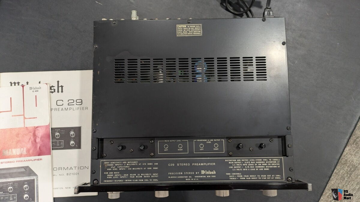 McIntosh C29 Preamplifier W/Original double shipping box and manuals ...