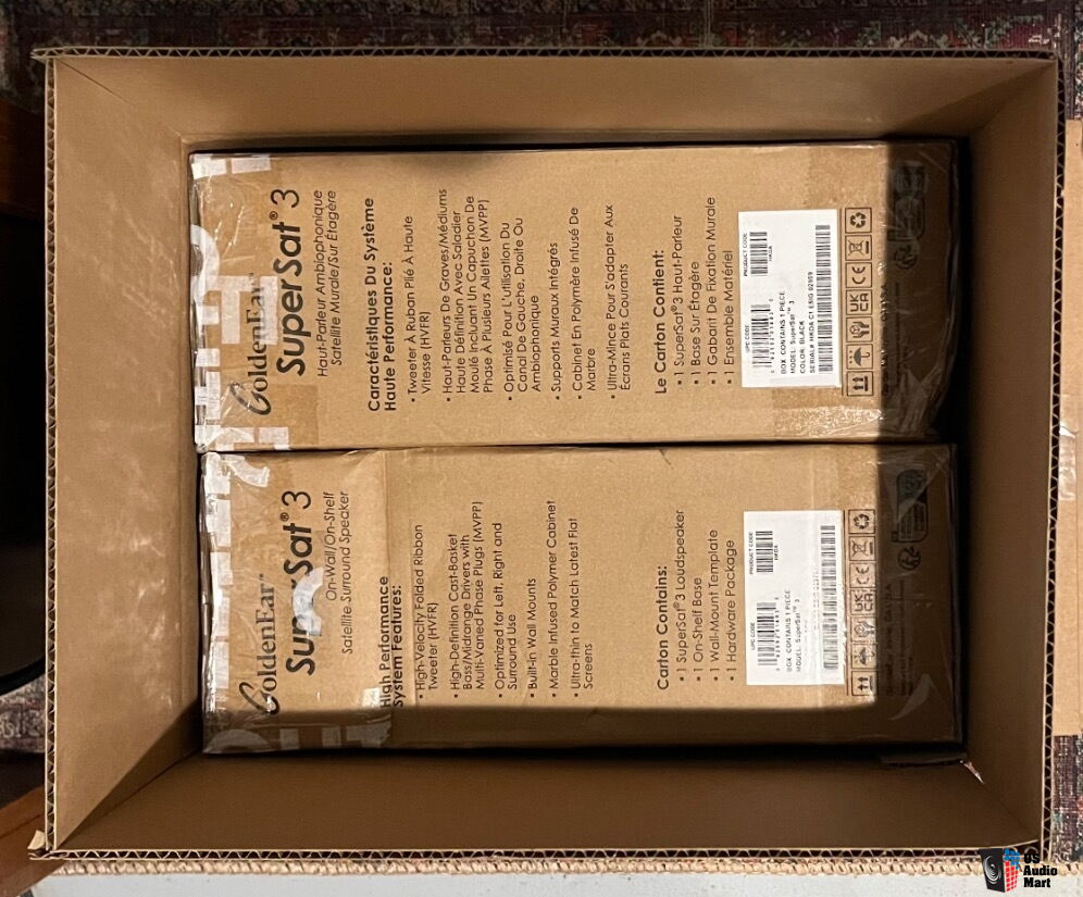 GoldenEar SuperSat 3 (pair) w/ Factory Stands + SuperCenter X - Like ...