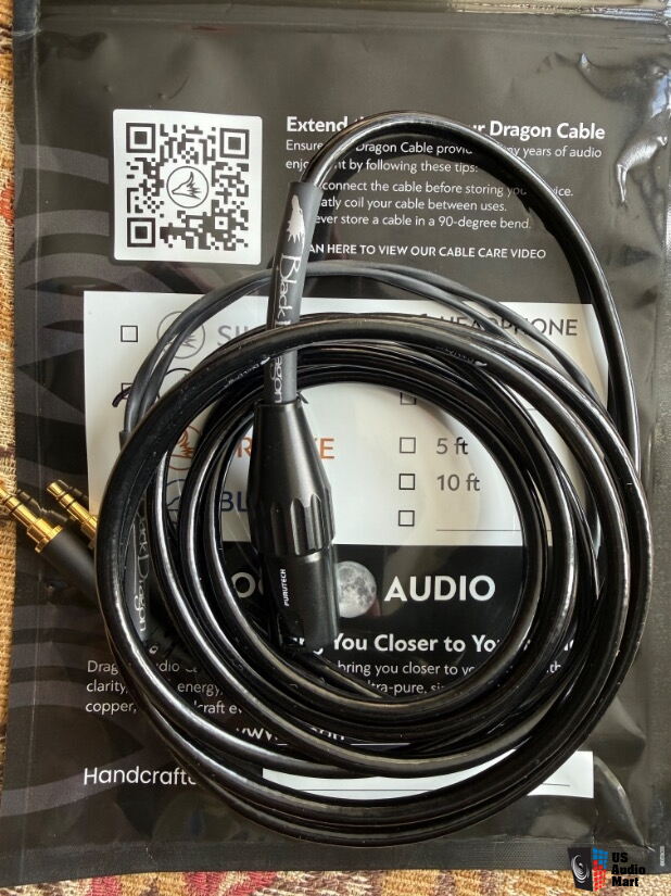 Moon Audio Black Dragon XLR 9 ft cable with 3.5mm cup connectors Free ...