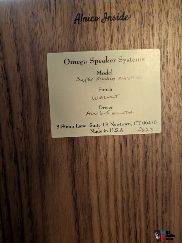 Omega SAM (Super Alnico Monitor) Speakers Photo #6102128 - US Audio Mart