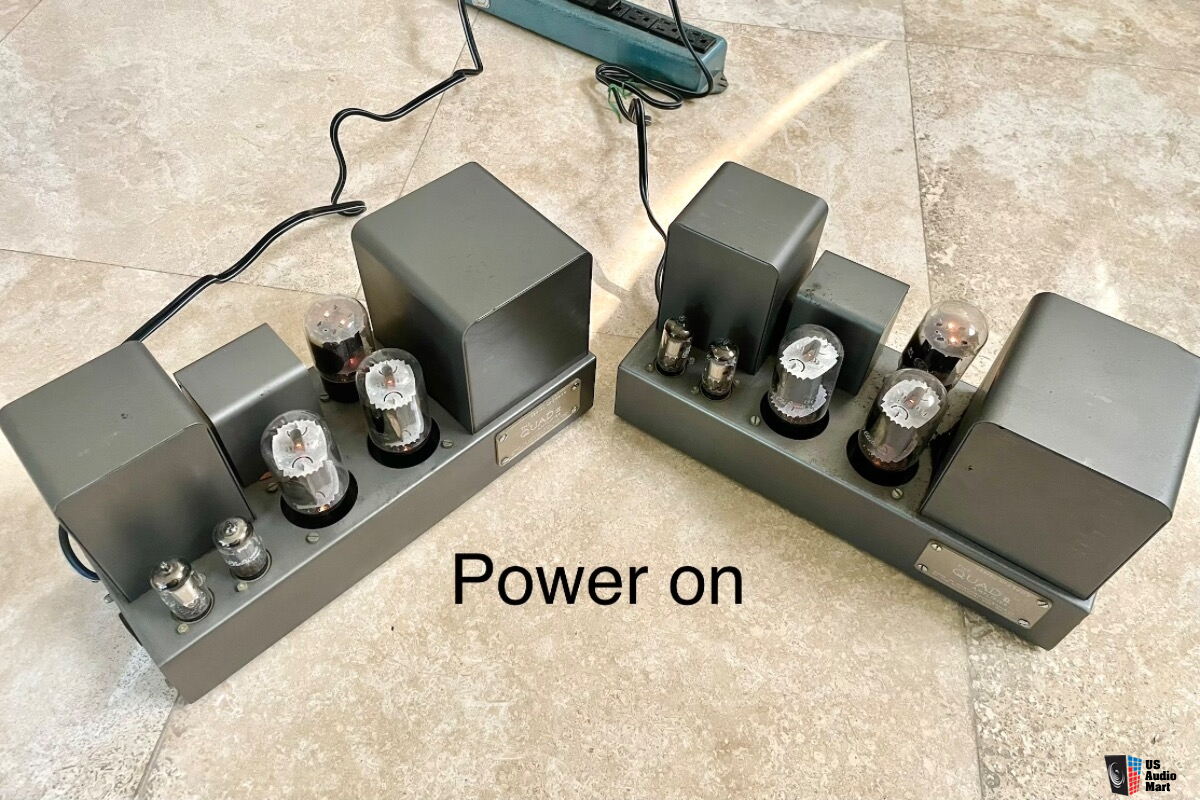 Quad II Mono-Block Tube Power Amplifiers, original packaging boxes and ...