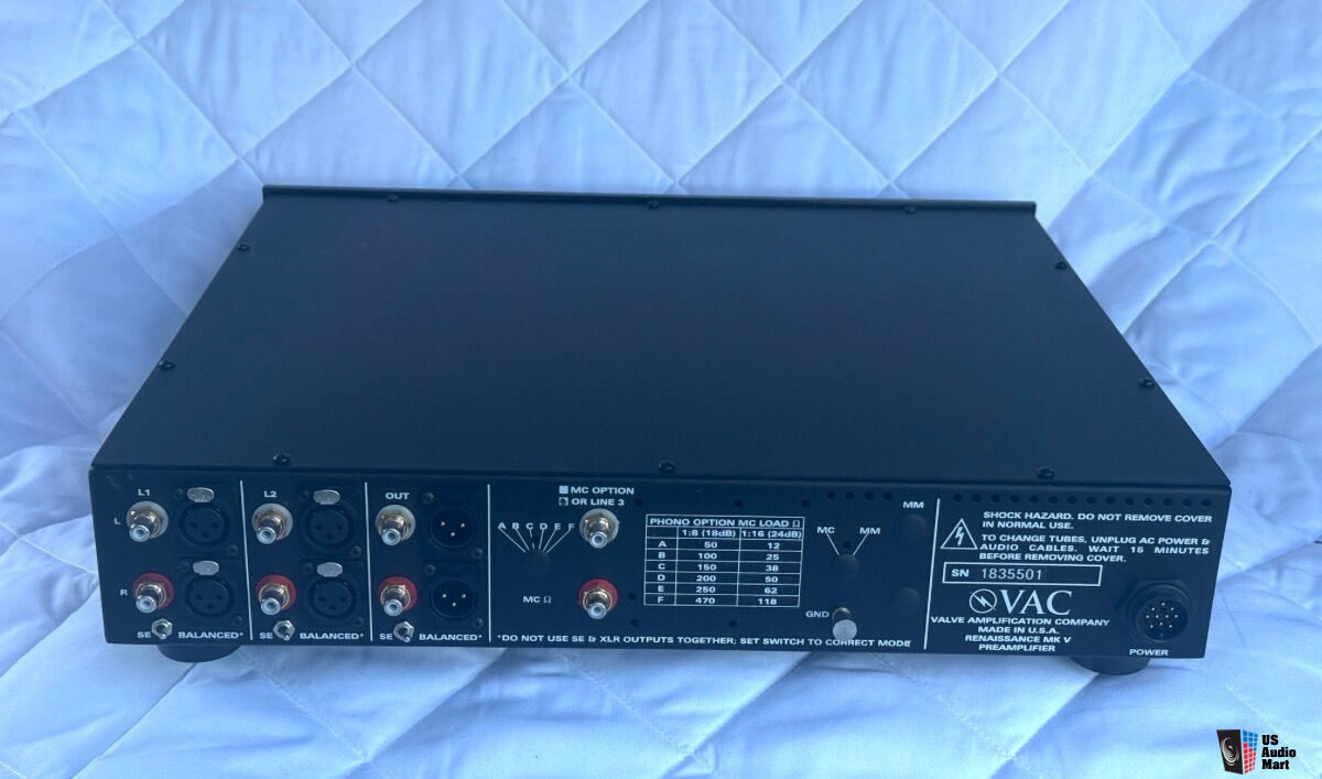VAC Renaissance MK 5 Triode Preamplifier Valve Amplification Company MK ...