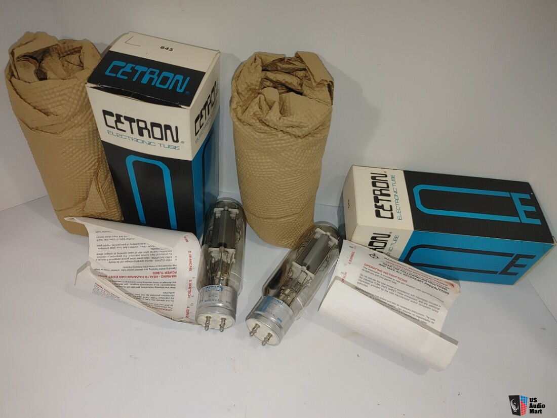 1999 Cetron 845 Fat Getter Full Box Matched Tube Pair less than 100 ...