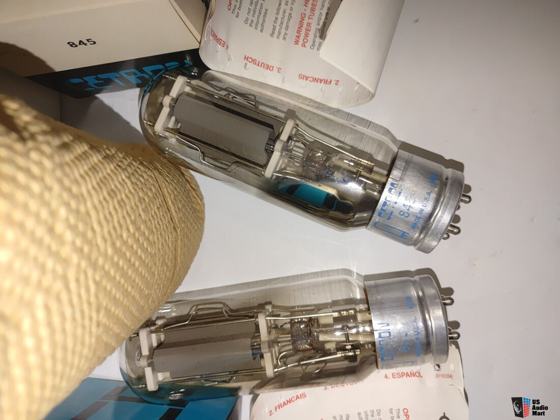 1999 Cetron 845 Fat Getter Full Box Matched Tube Pair less than 100 ...