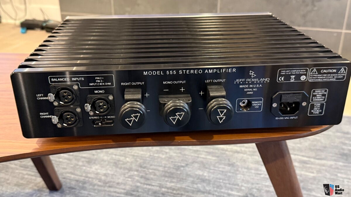 Jeff Rowland Model 555 Stereo Amplifier - Excellent Performer ...