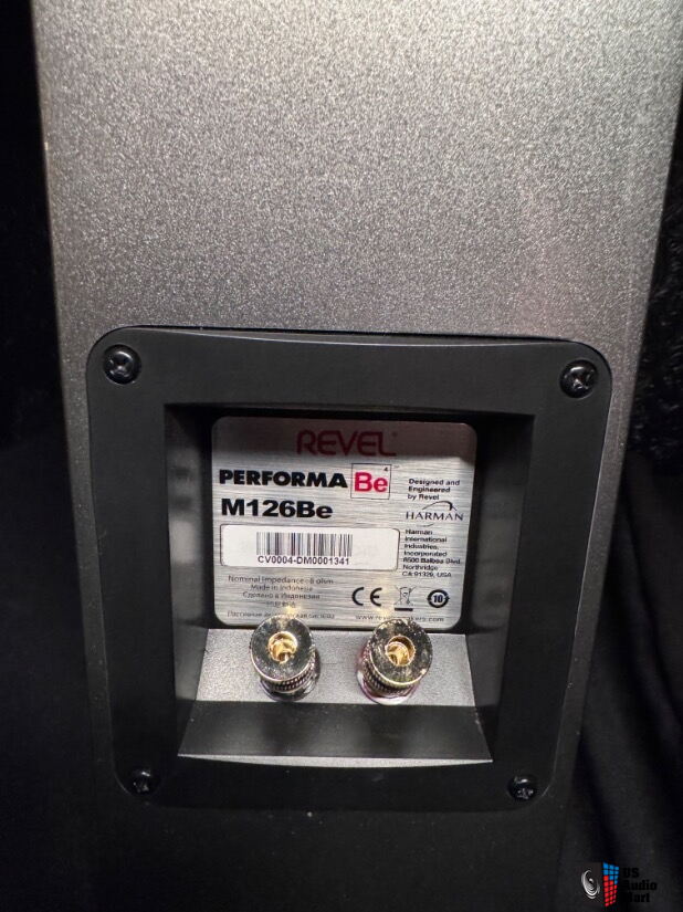 Pair of Revel m126be 2-way speakers - silver - *minor nick on rear ...