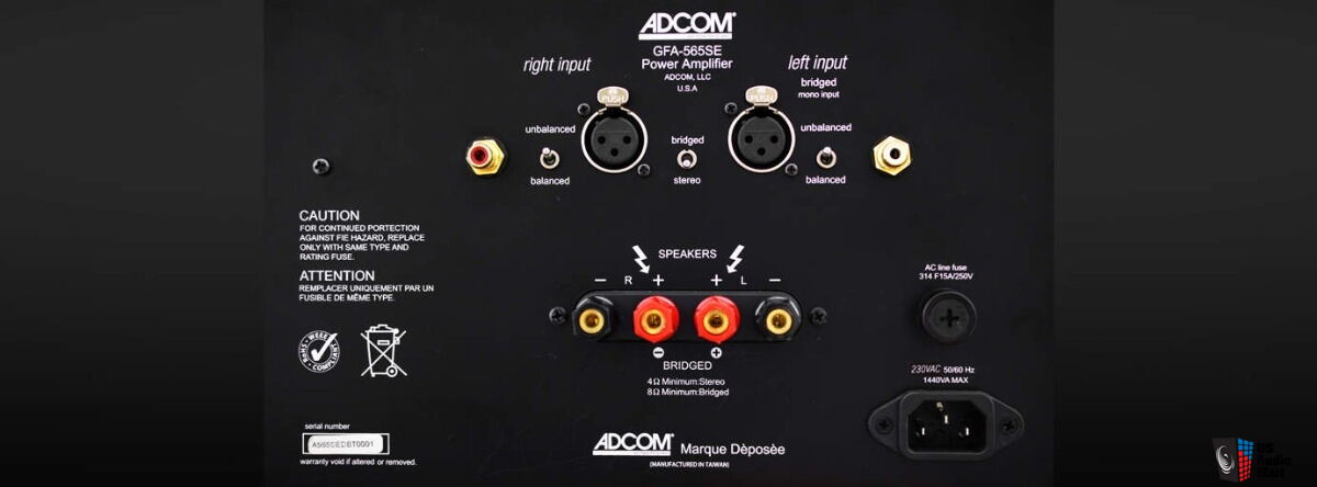 Adcom GFA-565 SE High Power Audio Amplifier. NEW. 250WPC Photo #6247166 ...