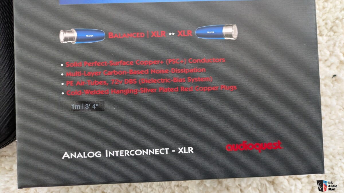 Audioquest Water XLR Interconnects 1m pair | PSC+ & Air-Tube Insulation ...