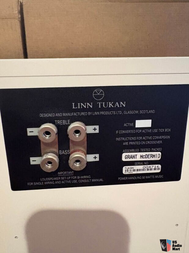 Linn Tukan speakers - white finish Photo #6284153 - US Audio Mart