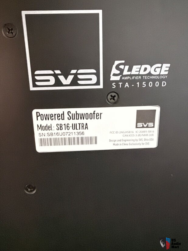 SVS SB16-Ultra 16" Powered Subwoofer - Piano Gloss - Excellent ...