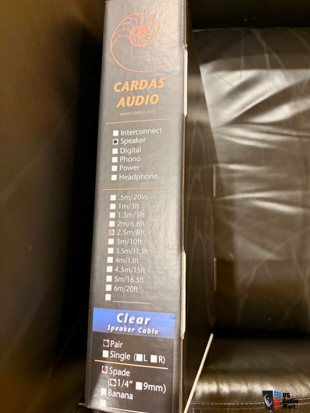 Cardas Clear Rev 1 Speaker Cables 2.5 meter 1/4 Spades Photo #6287606 ...
