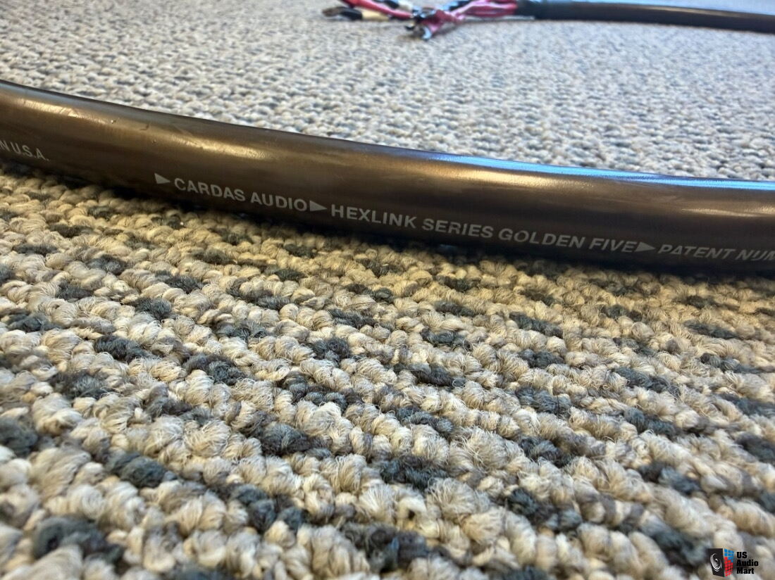 Very rare Cardas Hexlink Golden Five internal tri wire speaker cable, 5 ...