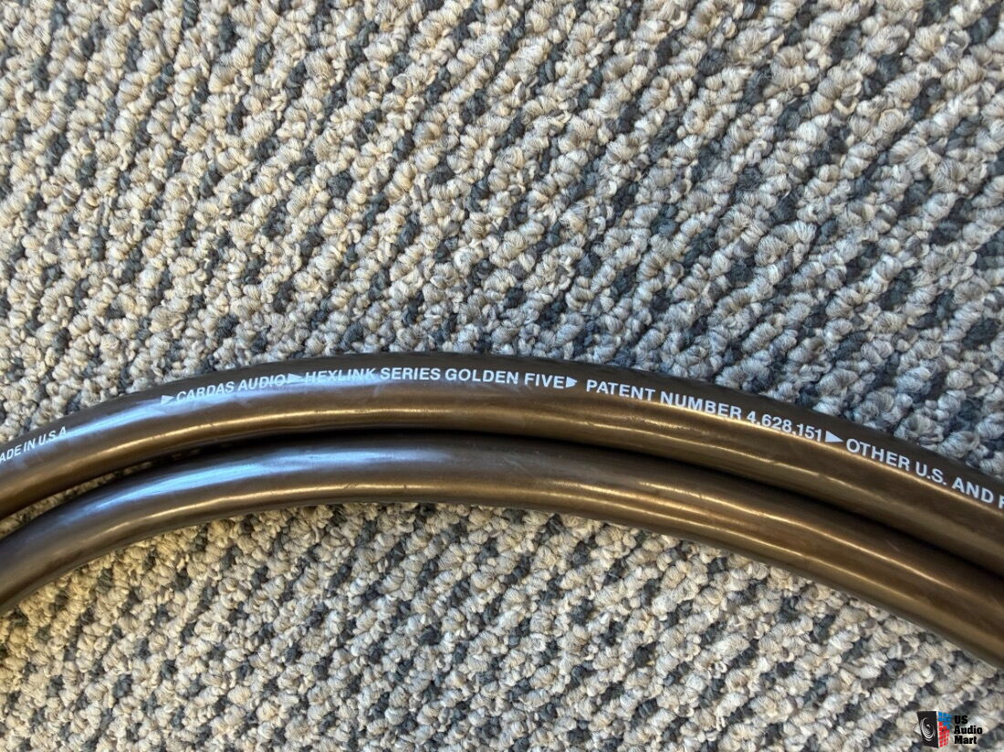 Very rare Cardas Hexlink Golden Five internal tri wire speaker cable, 5 ...