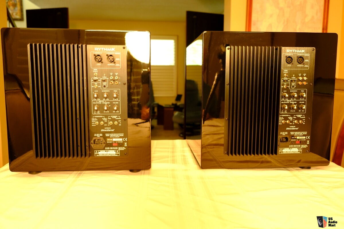 2 X Rythmik F12SE piano black with black cone and A370XLR3 amp Photo ...