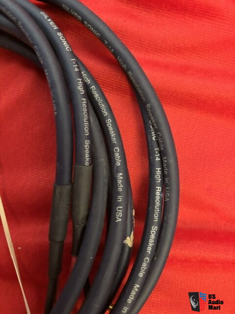 DH LABS Silver Sonic T-14 Speaker cables 9 ft bi wire pair Photo ...